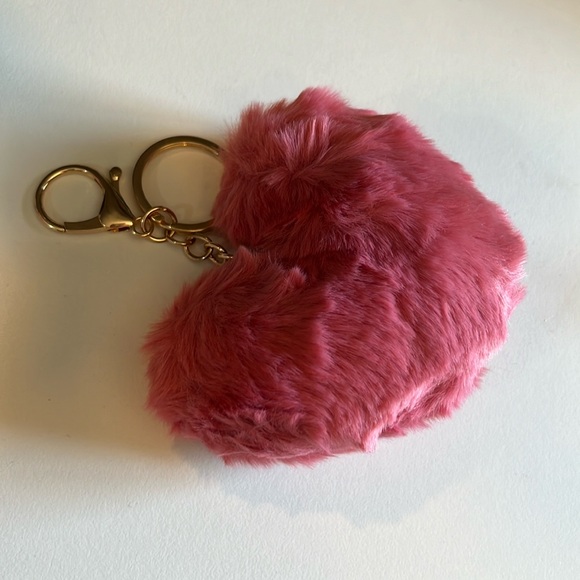 Accessories | Pinky Rose Color Heart Shape Key Chain Nip | Poshmark